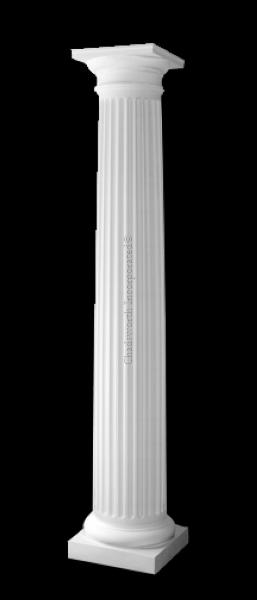 Classic Stone Column - Fluted, Round Roman Doric Column with Tuscan ... Classic Stone Column - Fluted, Round Roman Doric Column with Tuscan ...