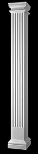 12" x 8' - Fluted, Square, Non-tapered Column_PolyStone Column_Design 201S_Chadsworth Columns ...